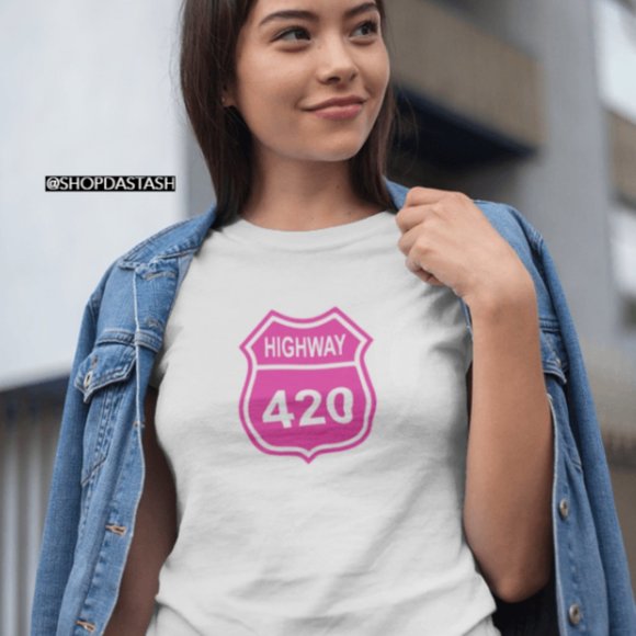 Dastash | Tops | Highway 42 Hwy Smoking Stoner Babe Tshirt | Poshmark